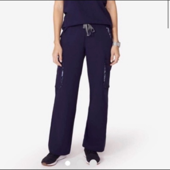 Figs | Pants & Jumpsuits | Figs Tema Wide Leg Performance Navy Blue ...